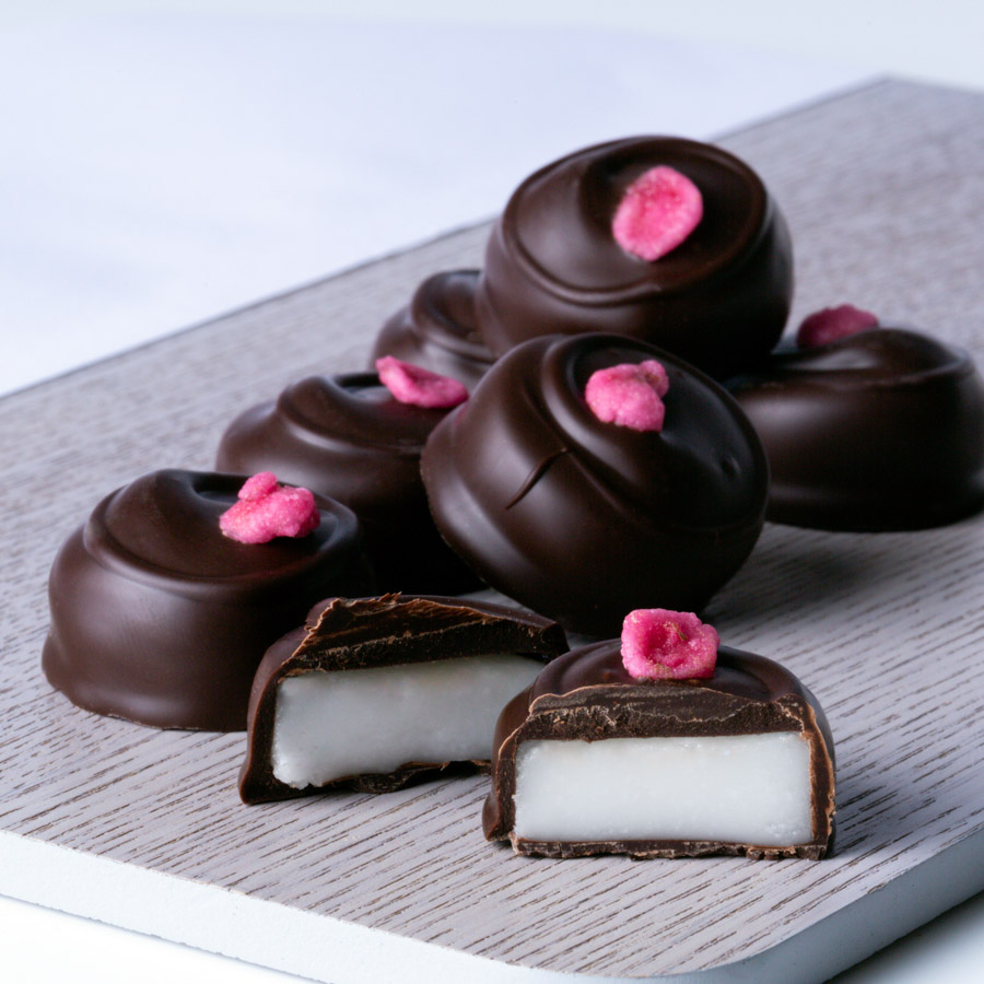 Dark Chocolate Rose Creams - Old Bank House Chocolate Shop